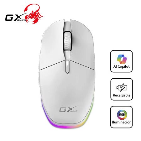 MOUSE GENIUS GX SCORPION M8250 AI COPILOT RECARGABLE WIRELESS/BT 3200 ...